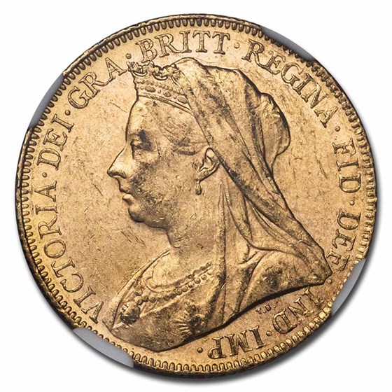 Buy 1900 Great Britain Gold Sovereign Victoria Veil Head MS-61 NGC | APMEX