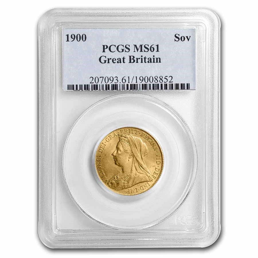Buy 1900 Great Britain Gold Sovereign Victoria Veil Head MS-61 PCGS | APMEX