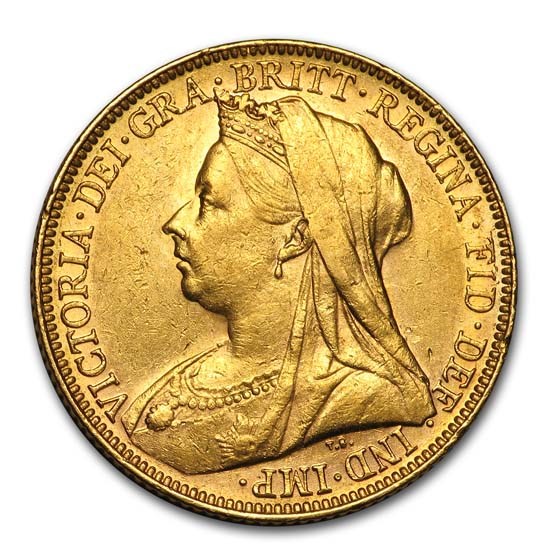 Buy 1900-M Australia Gold Sovereign Victoria Veil Head AU | APMEX