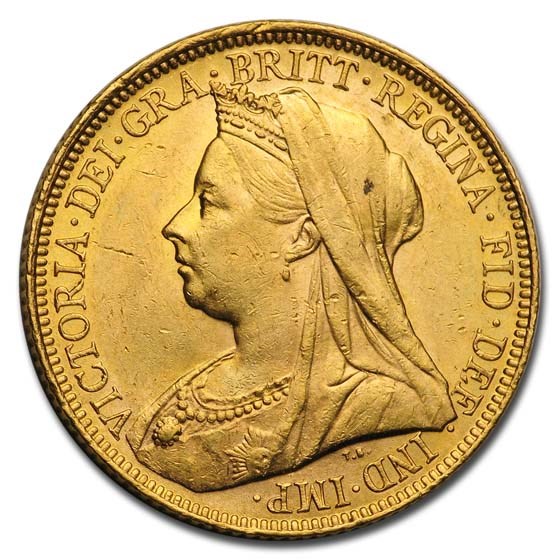 Buy 1900-M Australia Gold Sovereign Victoria Veil Head BU | APMEX