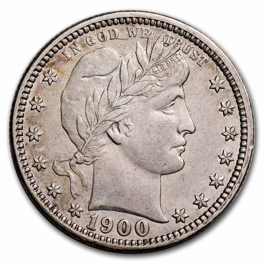 Buy 1900-O Barber Quarter AU | APMEX