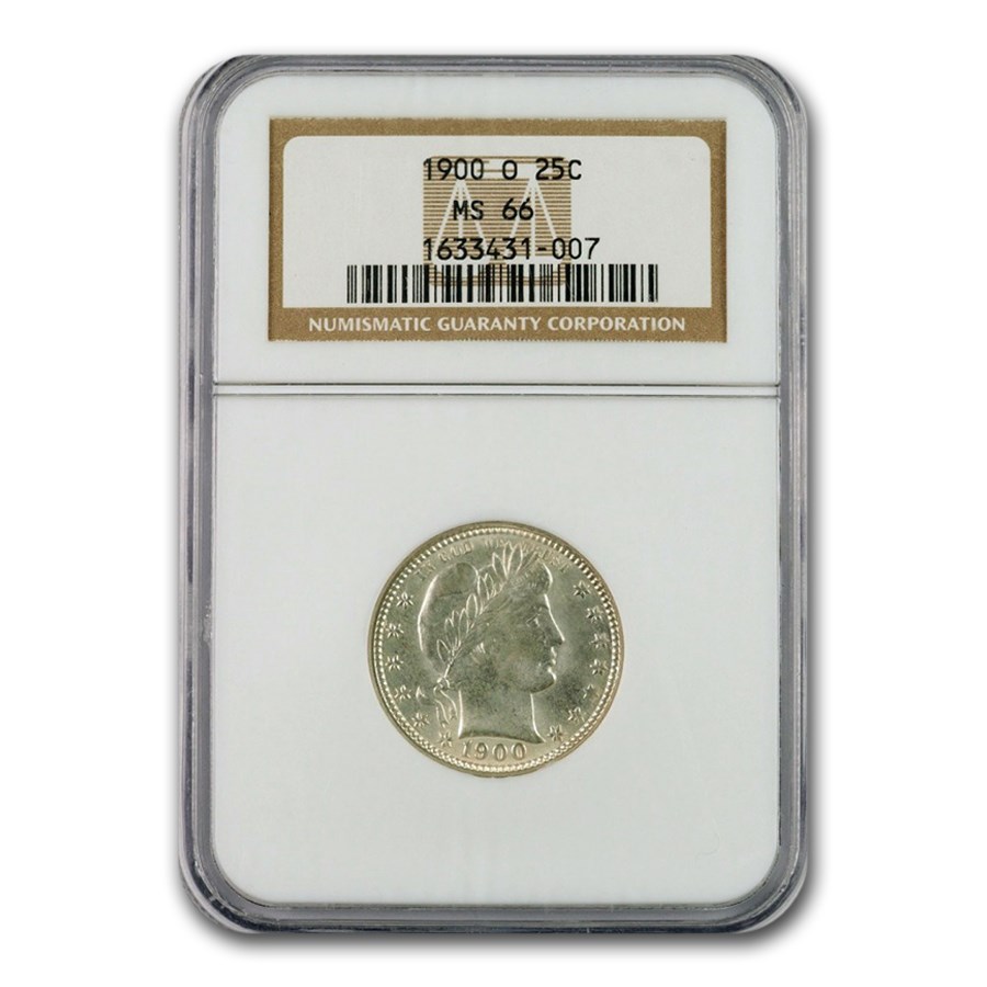 Buy 1900-O Barber Quarter MS-66 NGC | APMEX