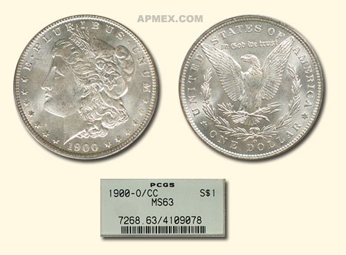 Buy 1900-O/CC Morgan Dollar MS-63 PCGS (Early Green Label) | APMEX