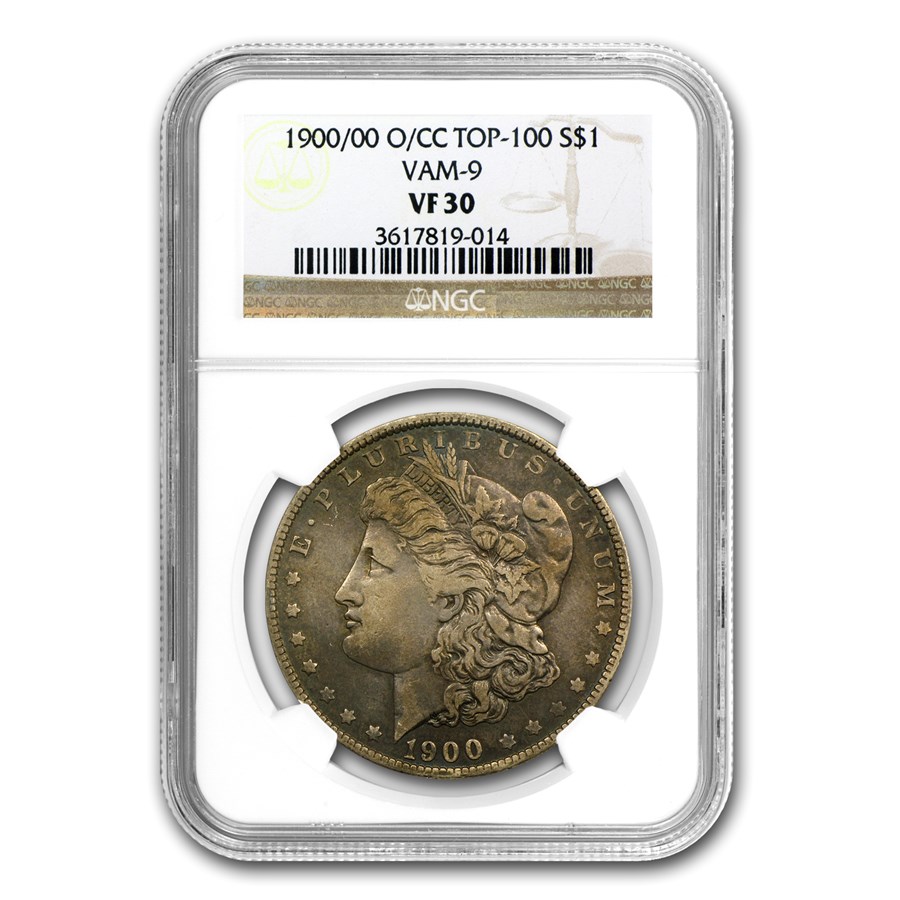 Buy 1900-O/CC Morgan Dollar VF-30 NGC (VAM-9, O over CC, Top-100) | APMEX