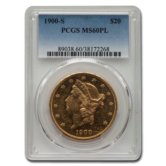 Buy 1900-S $20 Liberty Gold Double Eagle MS-60 PCGS (PL) | APMEX