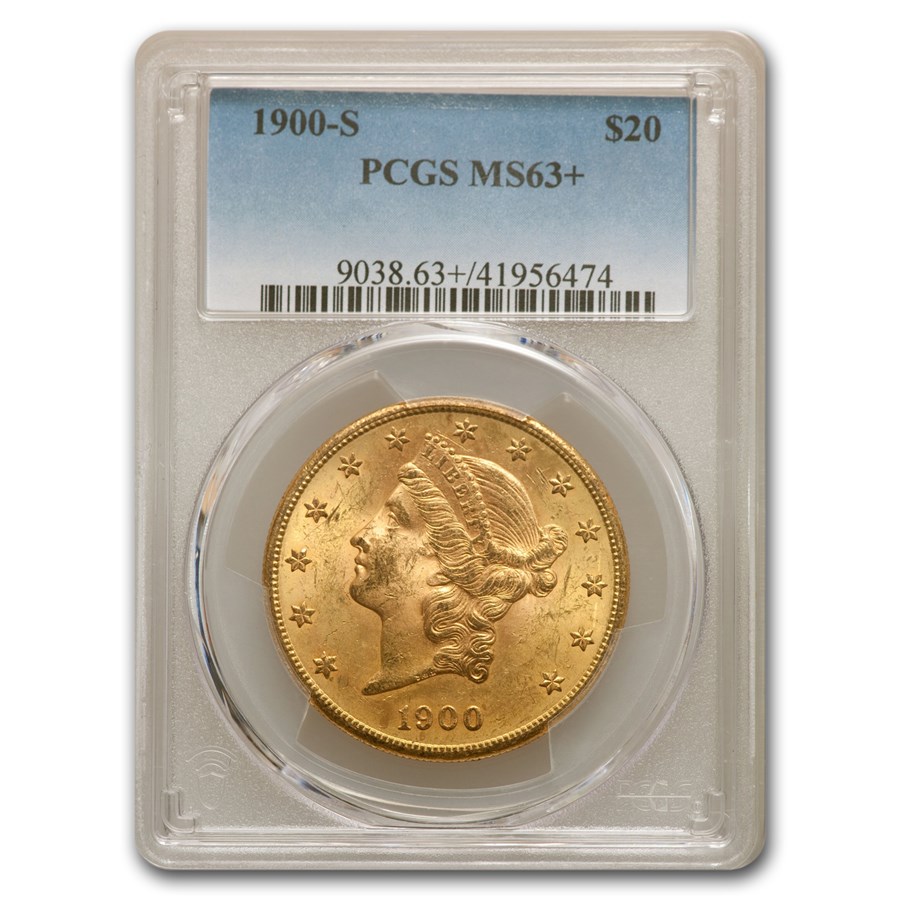 Buy 1900-S $20 Liberty Gold Double Eagle MS-63+ PCGS | APMEX