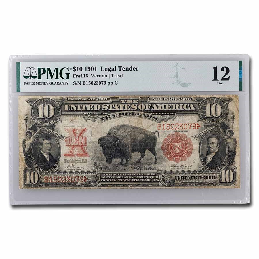 Buy 1901 $10 U.S. Note Lewis & Clark/Bison F-12 PMG (Fr#116) | APMEX