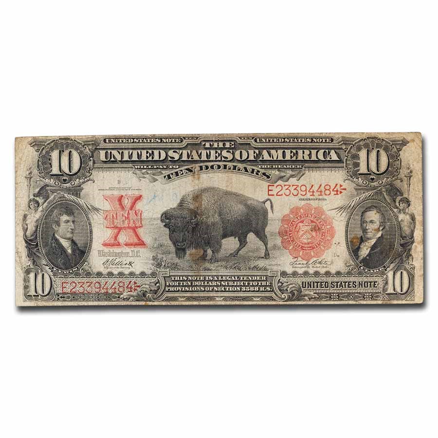 Buy 1901 $10 U.S. Note Lewis & Clark/Bison Fine (Fr#121) (Details | APMEX