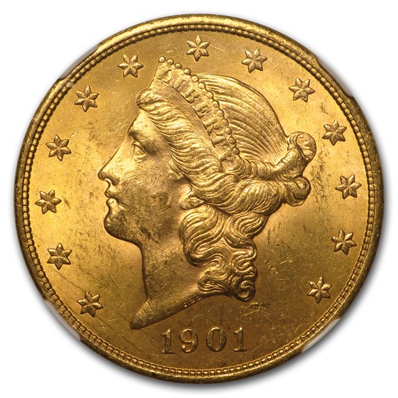Buy 1901 $20 Liberty Gold Double Eagle MS-62 NGC | APMEX