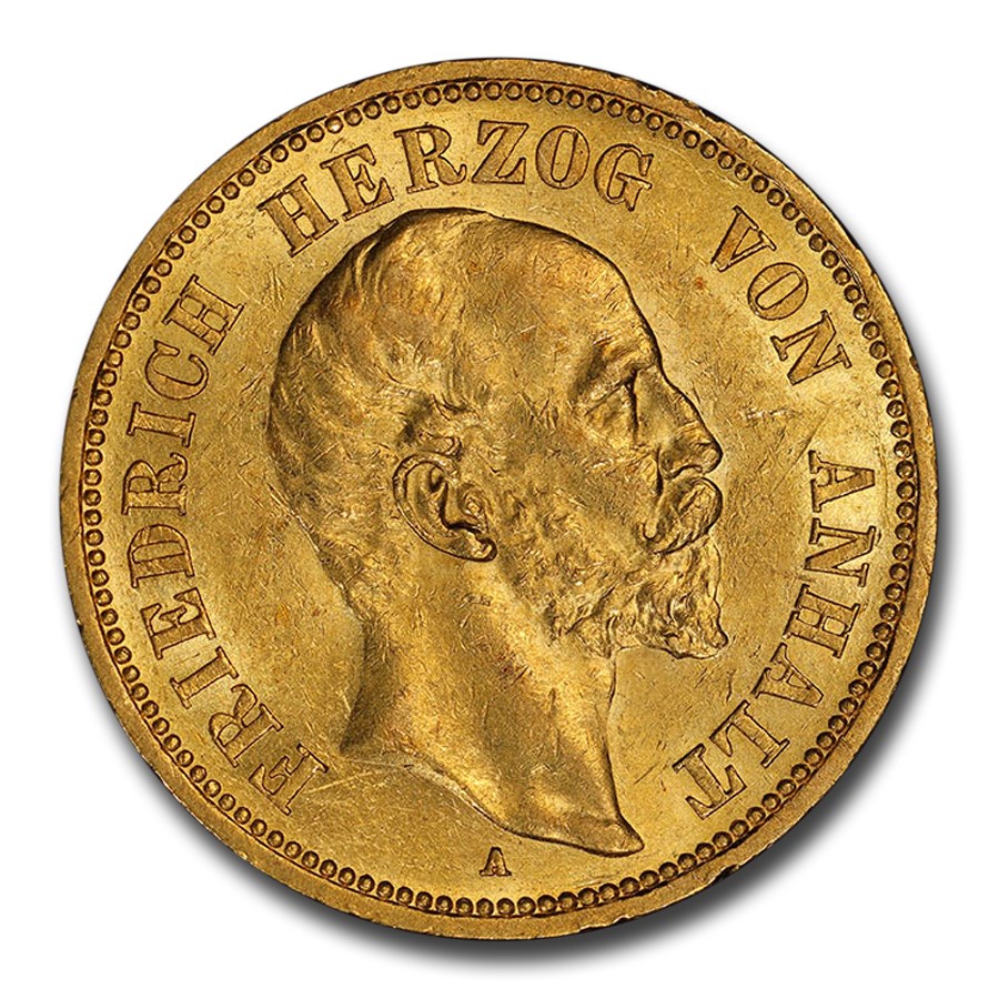 Buy 1901-A German States Gold 20 Marks Friedrich I MS-61 PCGS | APMEX