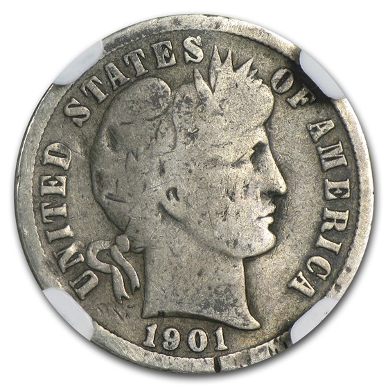 Buy 1901 Barber Dime VG-8 NGC (Mint Error Rev Lamination) | APMEX