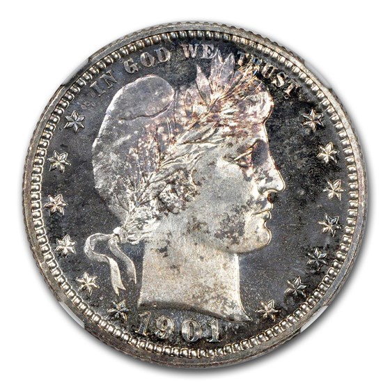 Buy 1901 Barber Quarter PF-68 NGC | APMEX