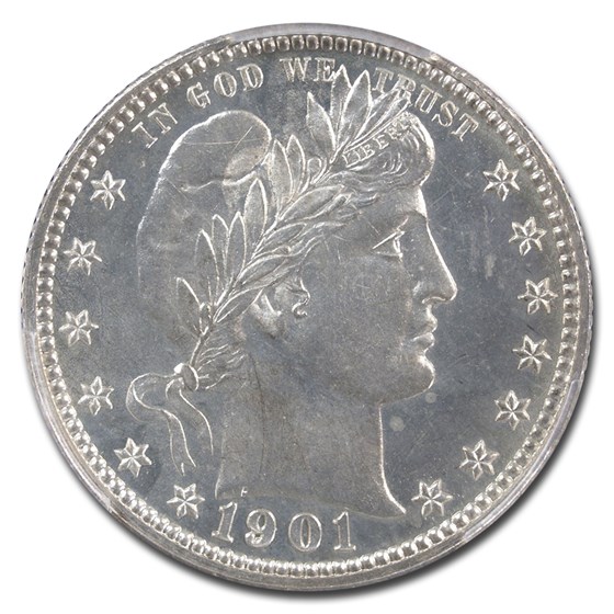 Buy 1901 Barber Quarter PR-64+ PCGS CAC | APMEX