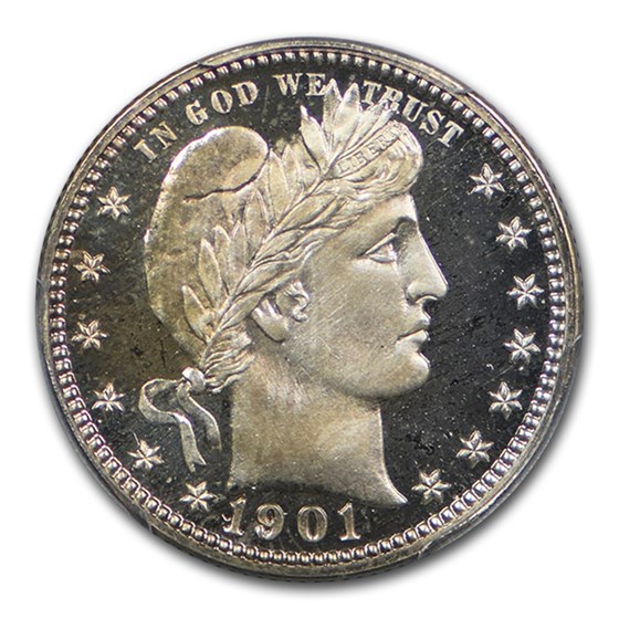 Buy 1901 Barber Quarter PR-67 DCAM PCGS | APMEX