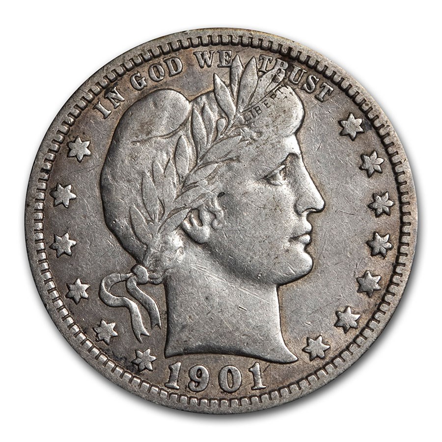 Buy 1901 Barber Quarter VF | APMEX