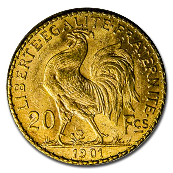 Buy 1901 France Gold 20 Francs Rooster BU | APMEX