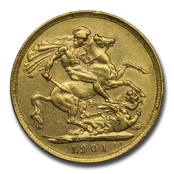 Buy 1901 Great Britain Gold Sovereign Victoria Veil Head AU | APMEX
