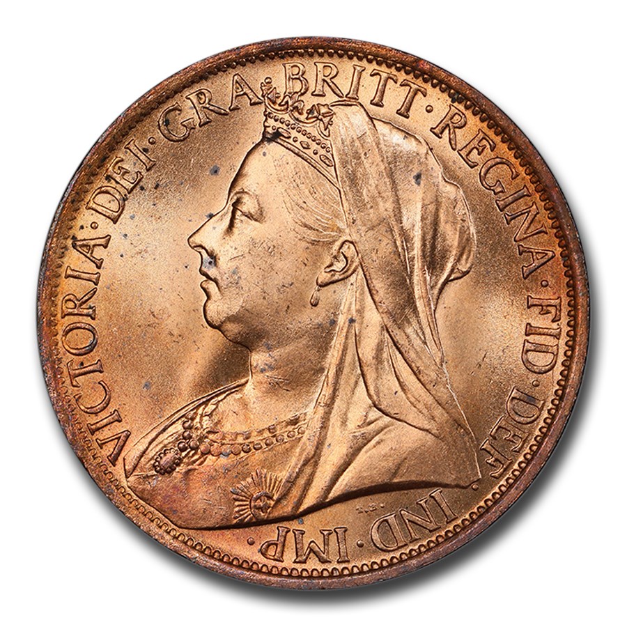 Buy 1901 Great Britain Penny Victoria MS-64 PCGS (Red) | APMEX
