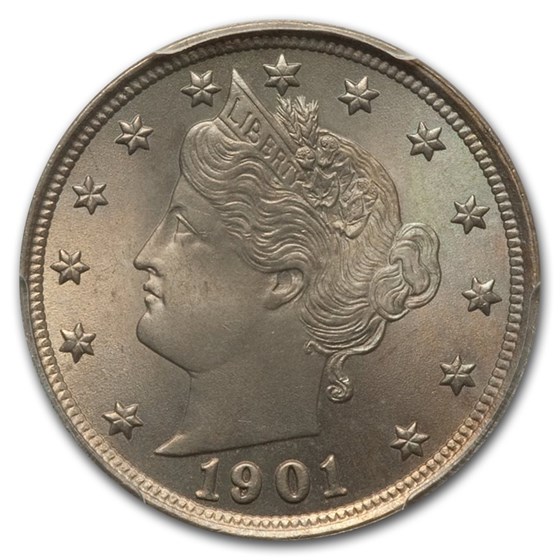Buy 1901 Liberty Head V Nickel MS-66+ PCGS CAC | APMEX