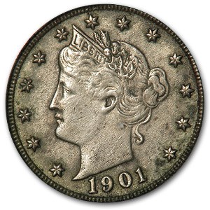 Buy 1901 Liberty Head V Nickel XF Details | APMEX