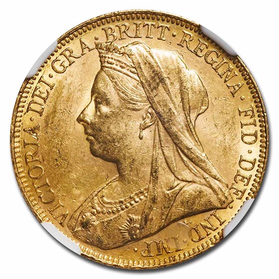 Buy 1901-M Australia Gold Sovereign Veil Head Victoria MS-61 NGC | APMEX