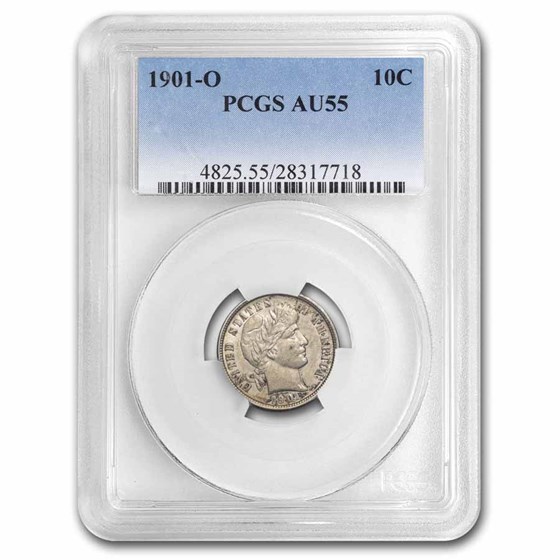 1901-O Barber Dime AU-55 PCGS