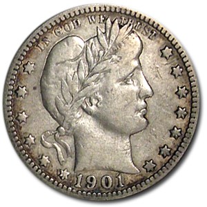 Buy 1901-O Barber Quarter VF Details (Cleaned) | APMEX