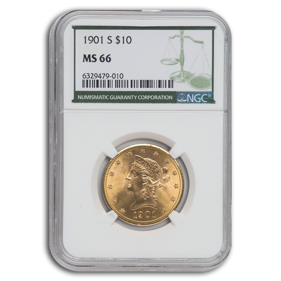 1901-S $10 Liberty Gold Eagle MS-66 NGC (Green Label)