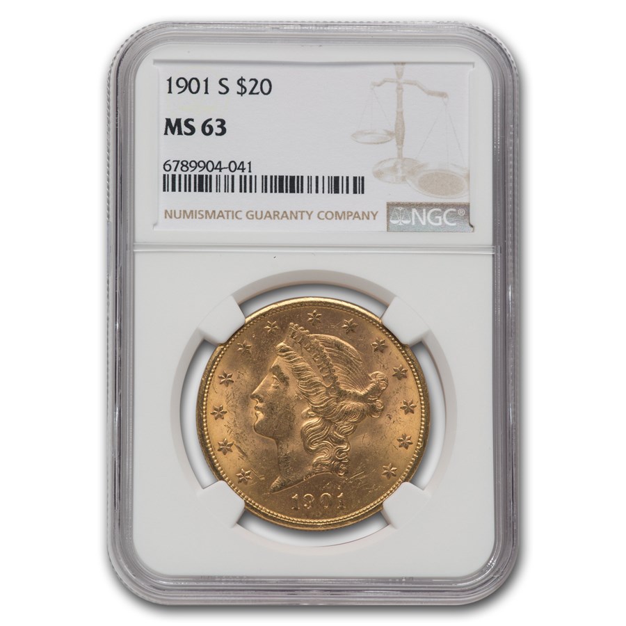 Buy 1901-S $20 Liberty Gold Double Eagle MS-63 NGC | APMEX