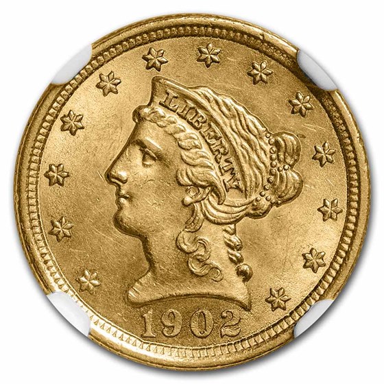 Buy 1902 $2.50 Liberty Gold Quarter Eagle MS-63 NGC | APMEX