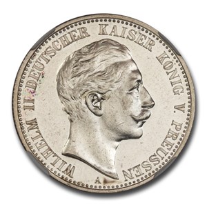 Buy 1902-A Germany Prussia Silver 2 Mark Wilhelm II PF-65 Cameo NGC | APMEX