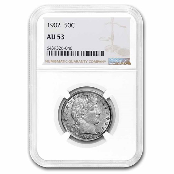 Buy 1902 Barber Half Dollar AU-53 NGC | APMEX