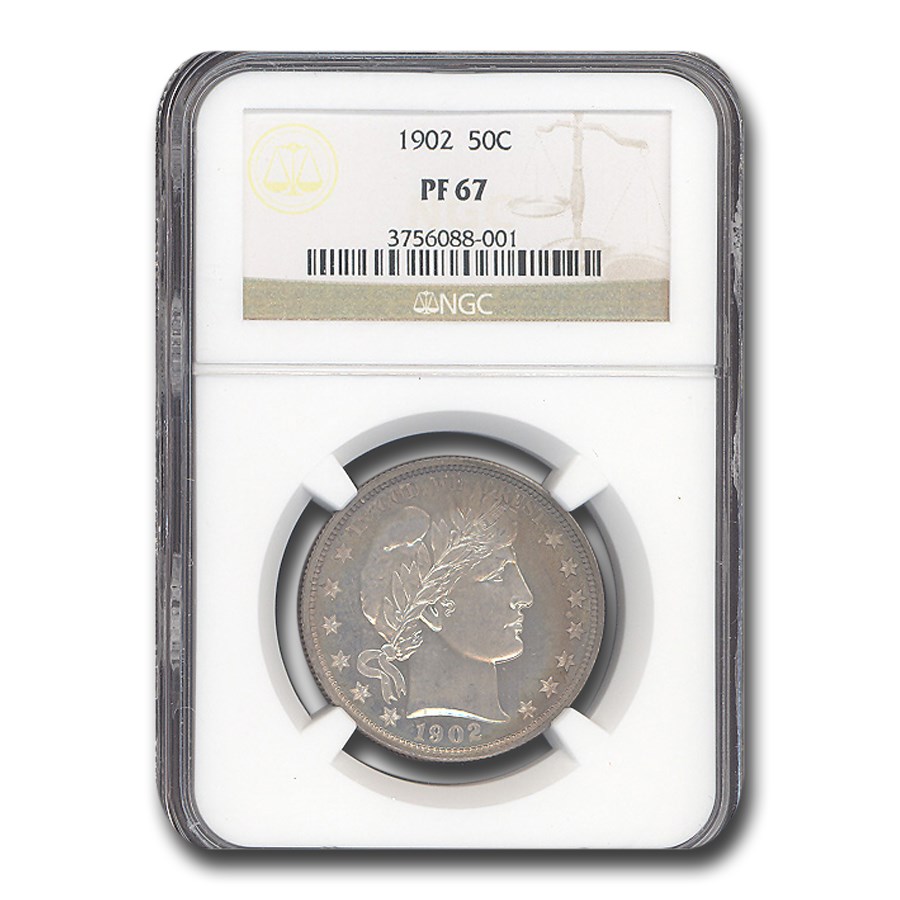 Buy 1902 Barber Half Dollar PF-67 NGC | APMEX