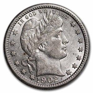 Buy 1902 Barber Quarter AU | APMEX