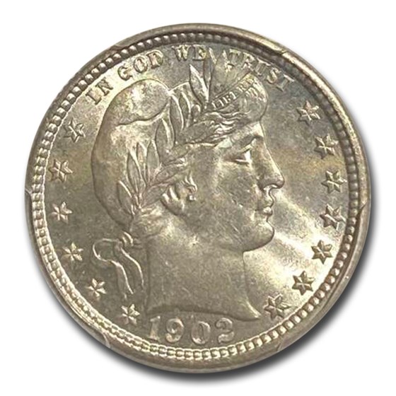 Buy 1902 Barber Quarter MS-64 PCGS | APMEX