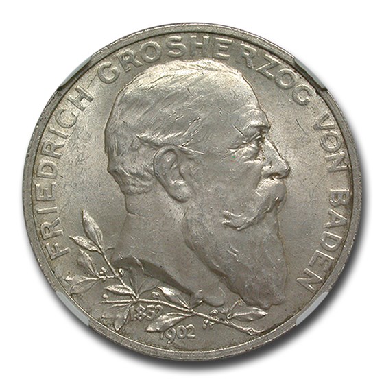 Buy 1902 Germany Silver 5 Mark MS-62 NGC | APMEX