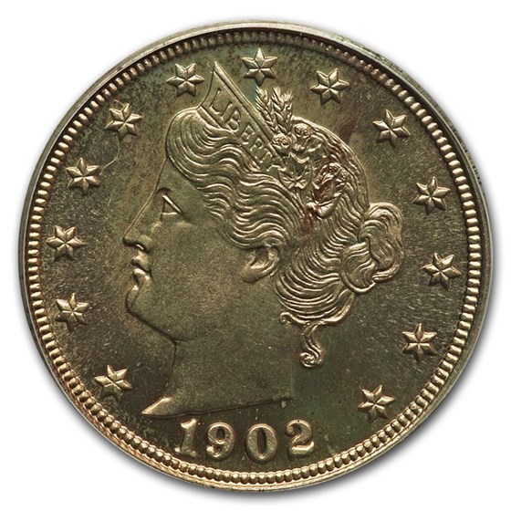 Buy 1902 Liberty Head V Nickel PR-67 PCGS CAC | APMEX