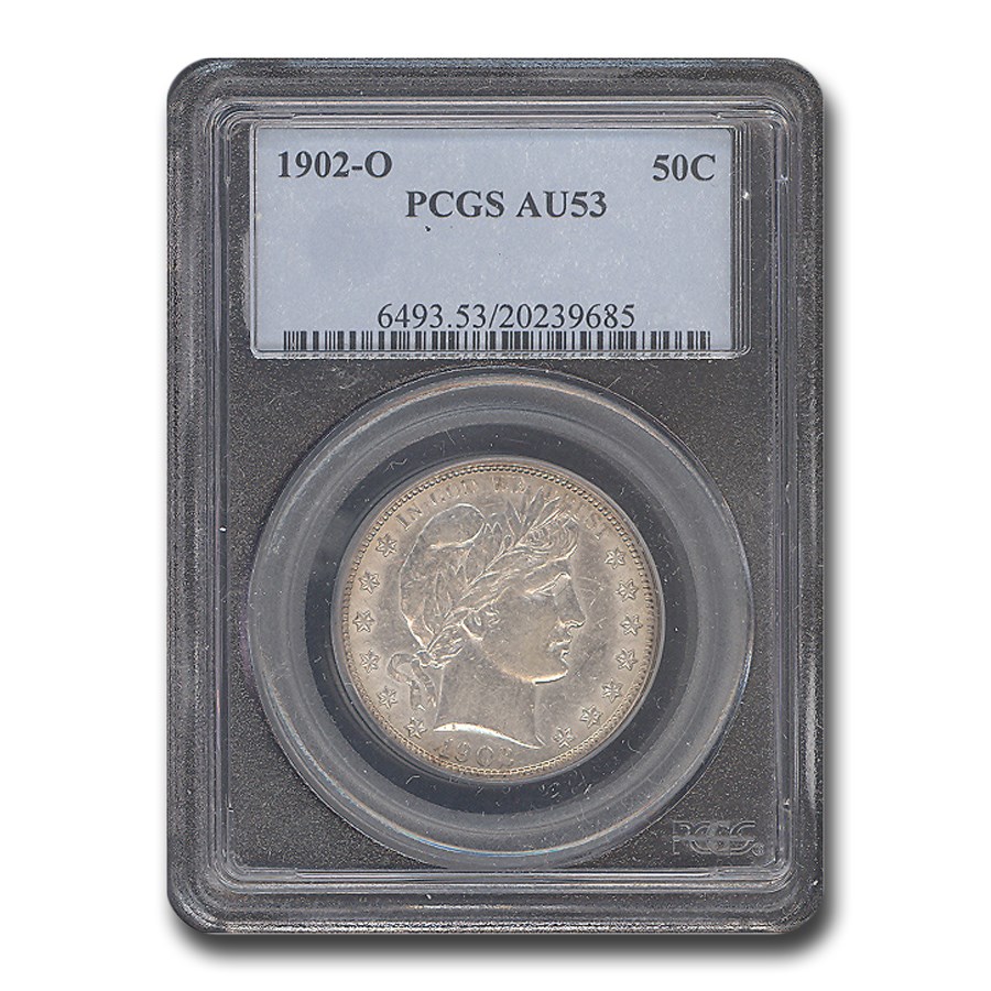 Buy 1902-O Barber Half Dollar AU-53 PCGS | APMEX