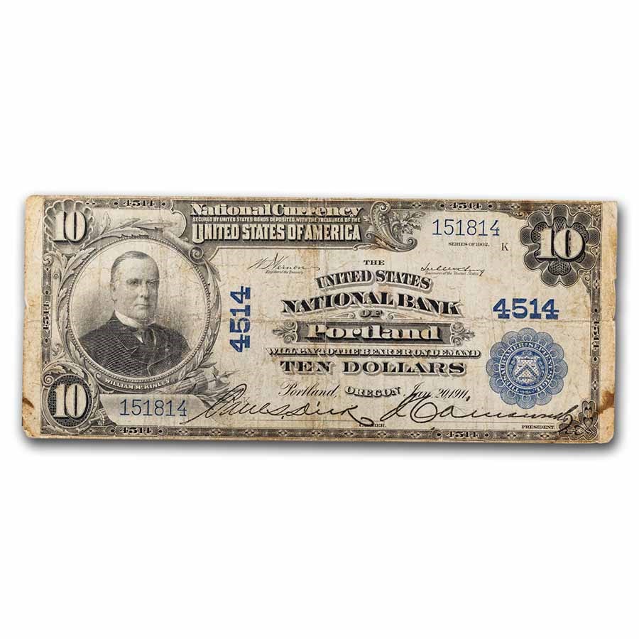 Buy 1902 Plain Back $10 Portland, OR Fine CH#4514 | APMEX