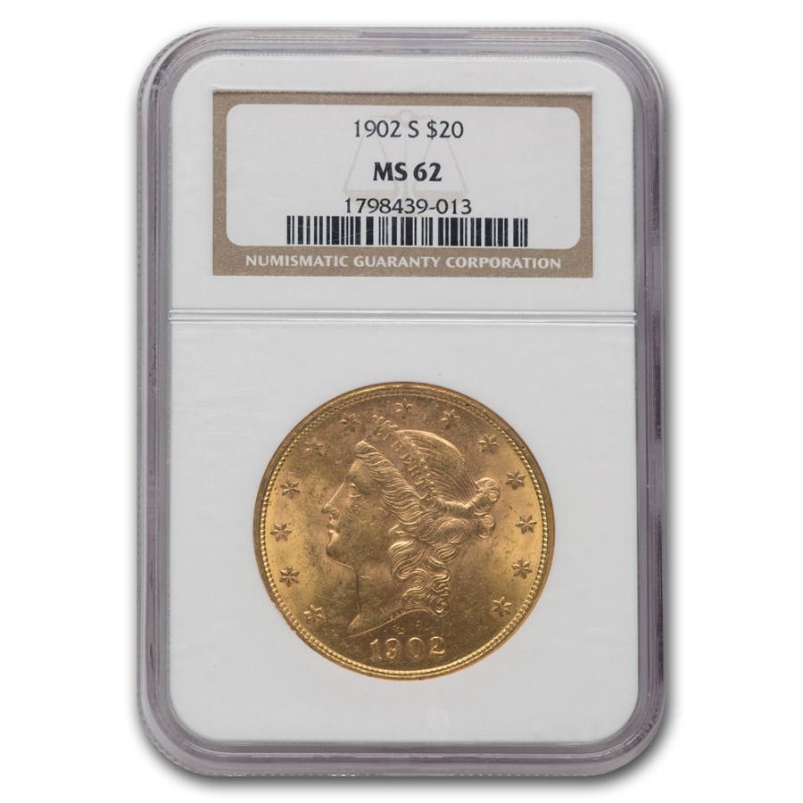 Buy 1902-S $20 Liberty Gold Double Eagle MS-62 NGC | APMEX