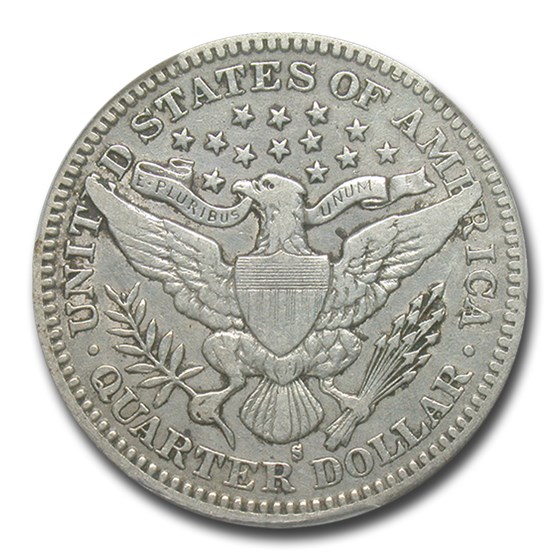 Buy 1902-S Barber Quarter VF-25 PCGS | APMEX