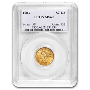 Buy 1903 $2.50 Liberty Gold Quarter Eagle MS-62 PCGS | APMEX