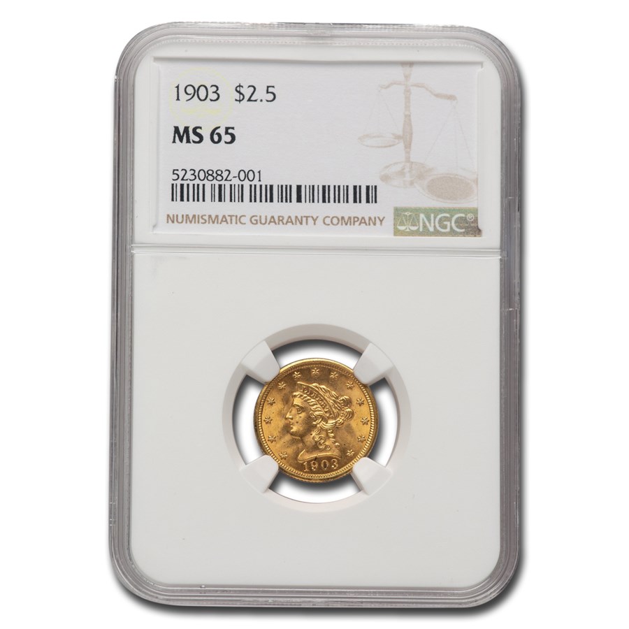 Buy 1903 $2.50 Liberty Gold Quarter Eagle MS-65 NGC | APMEX
