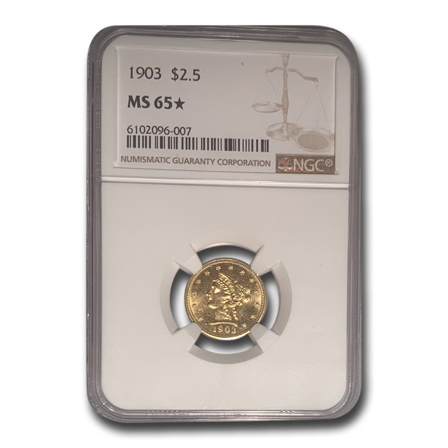Buy 1903 $2.50 Liberty Gold Quarter Eagle MS-65* NGC | APMEX