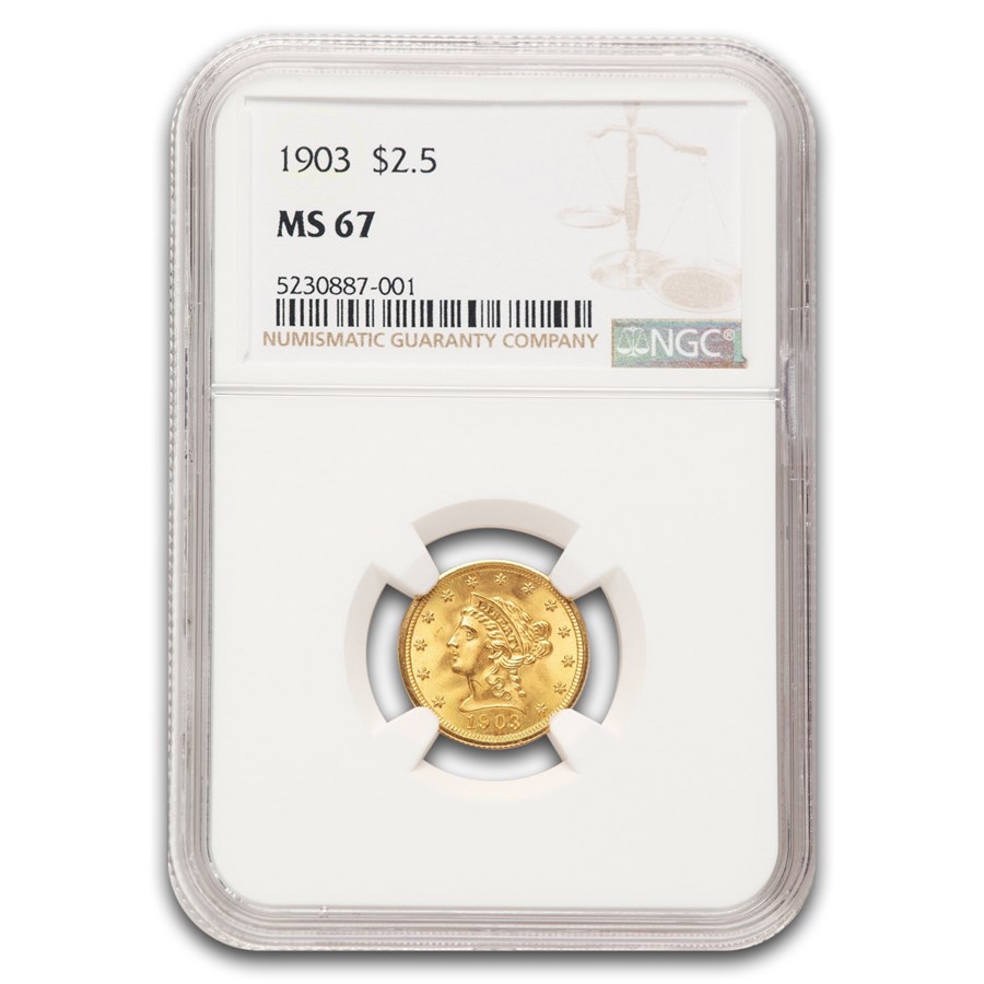 Buy 1903 $2.50 Liberty Gold Quarter Eagle MS-67 NGC | APMEX