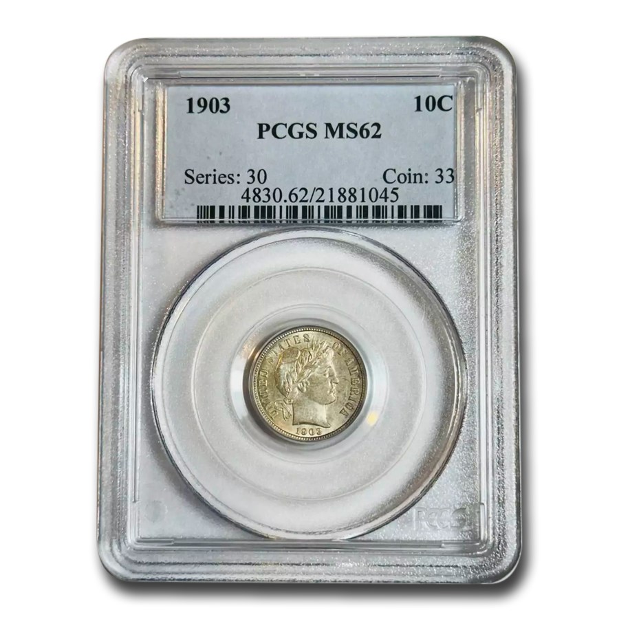 1903 Barber Dime MS-62 PCGS