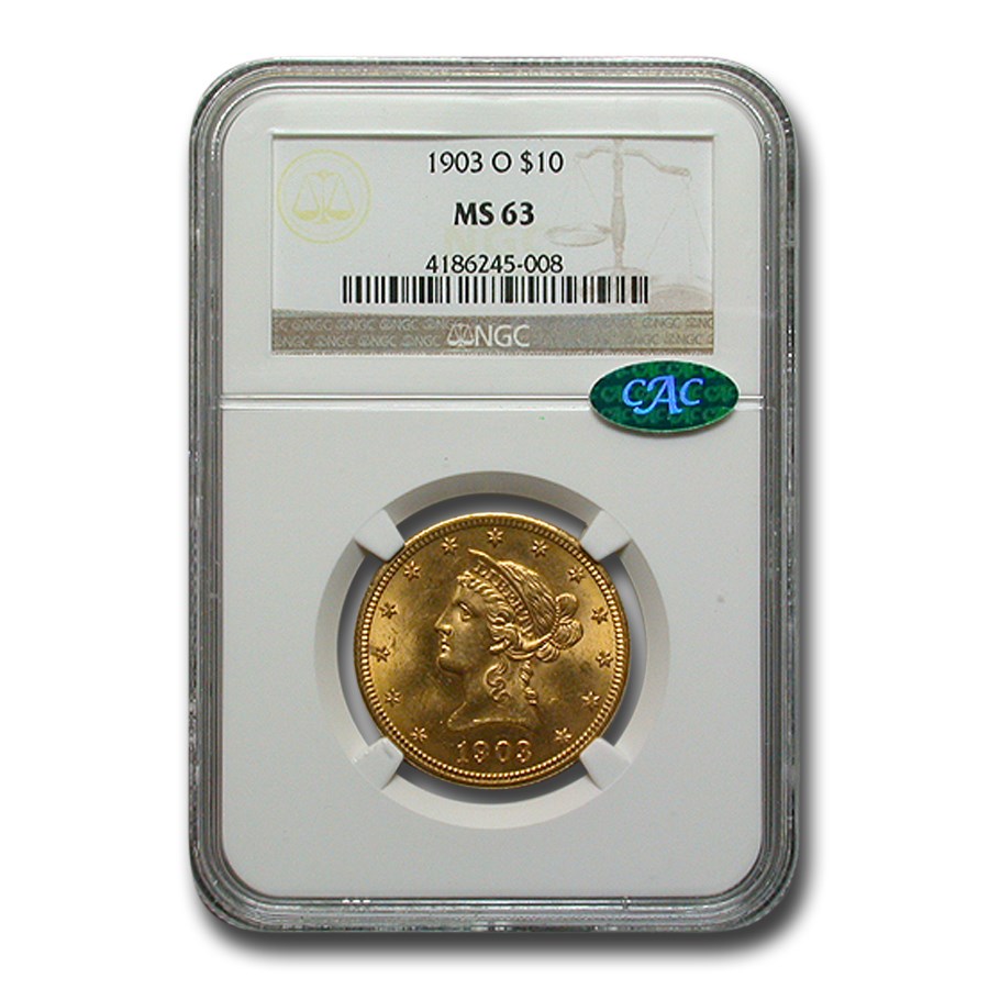 Buy 1903-O $10 Liberty Gold Eagle MS-63 NGC CAC | APMEX