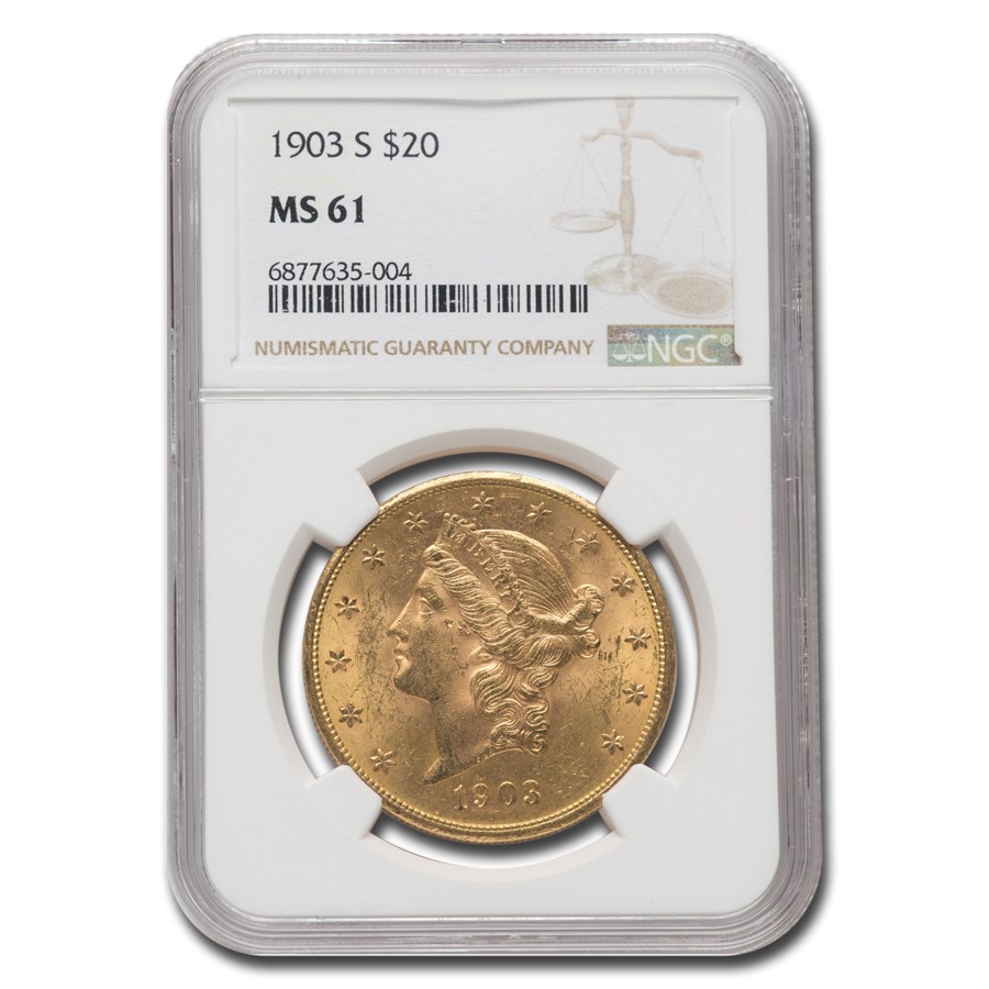 Buy 1903-S $20 Liberty Gold Double Eagle MS-61 NGC | APMEX