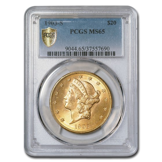 Buy 1903-S $20 Liberty Gold Double Eagle MS-65 PCGS | APMEX