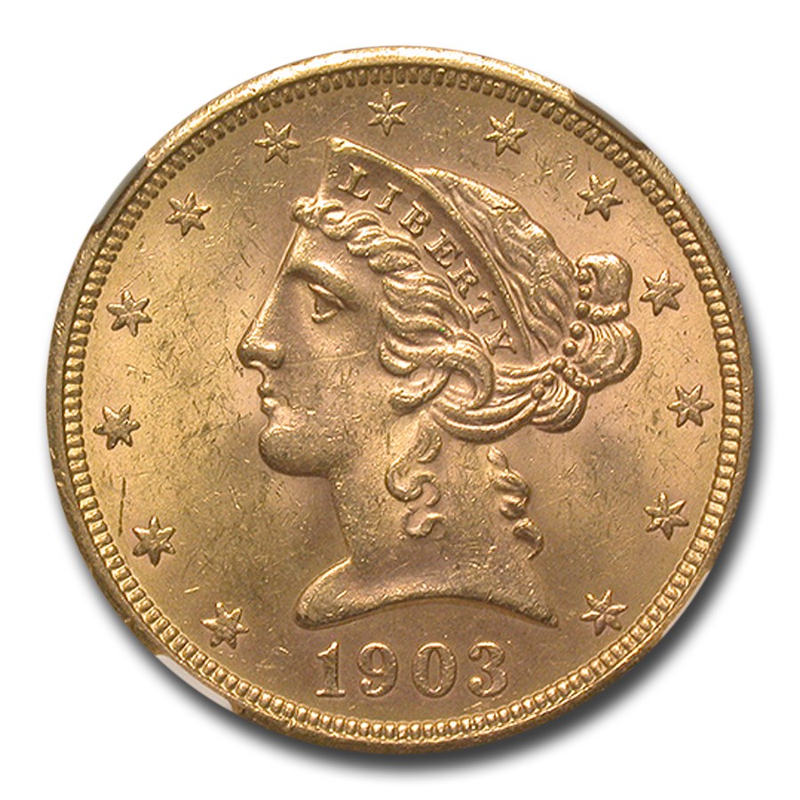 Buy 1903-S $5 Liberty Gold Half Eagle MS-63 NGC | APMEX